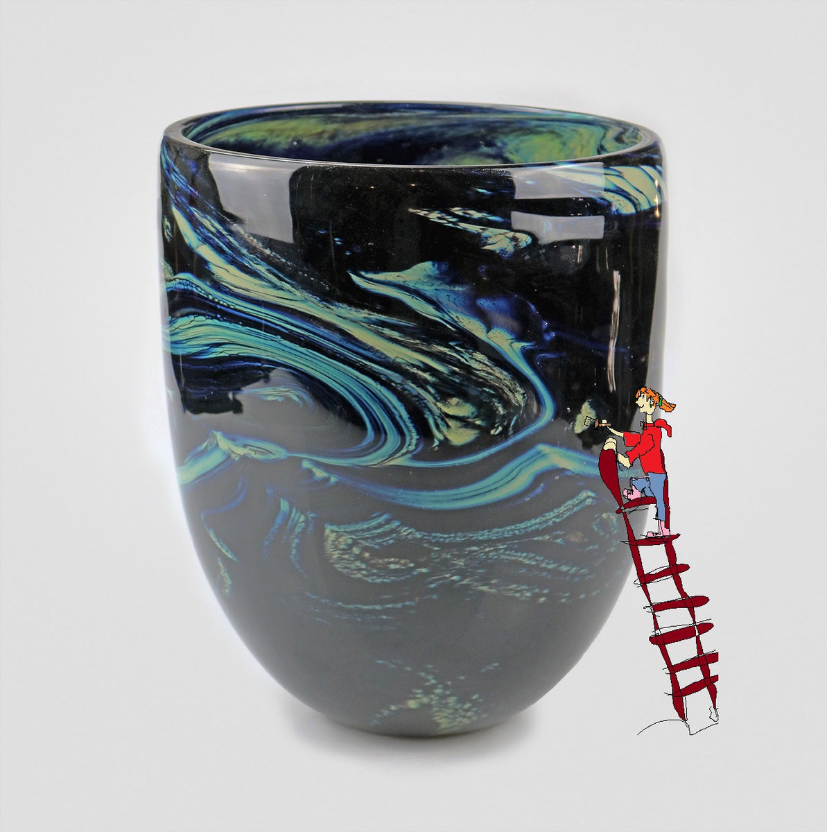 Large Bell Vase - Northern Lights Series – Lumel Glass