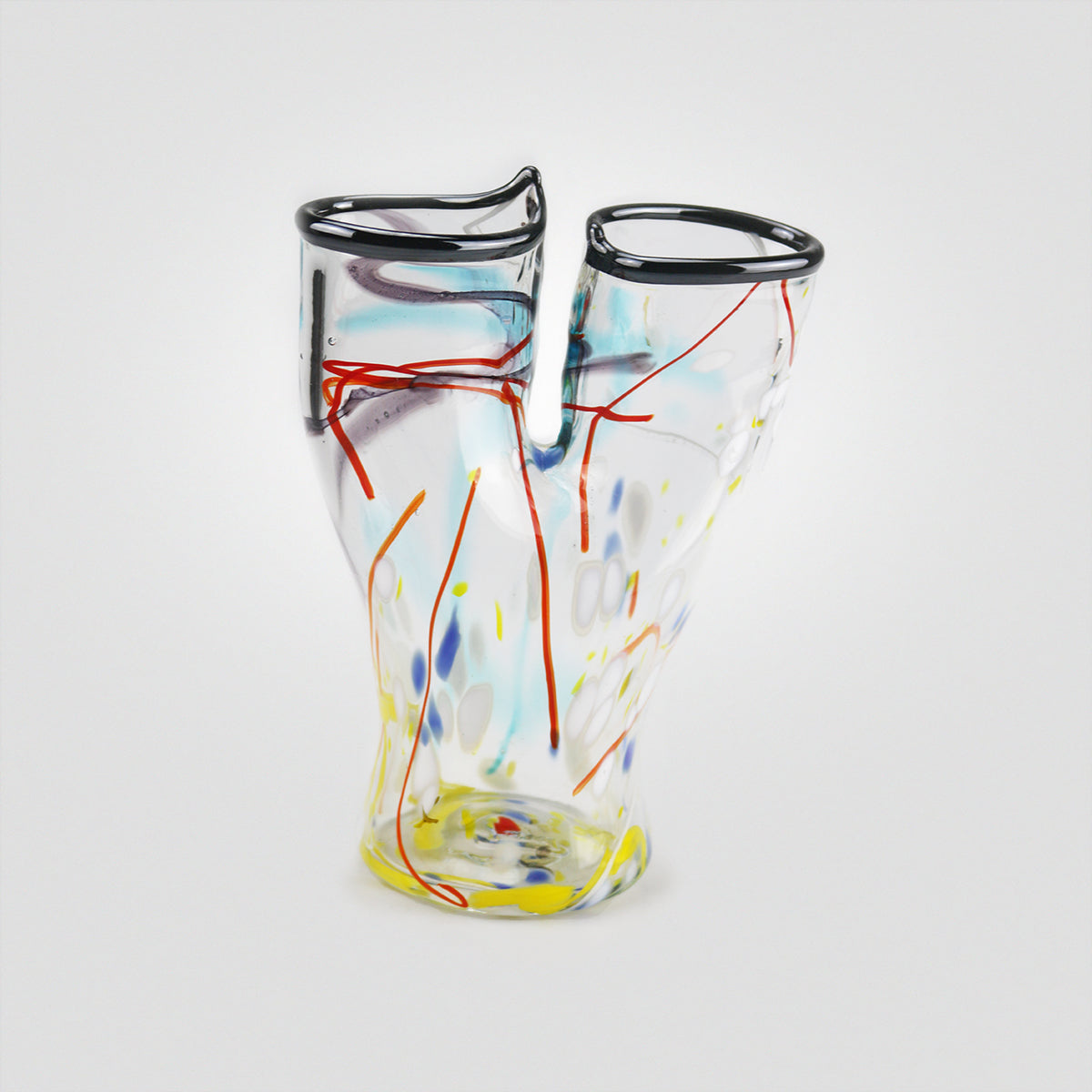 Medium Double Opening Vase - Happiness Series – Lumel Glass